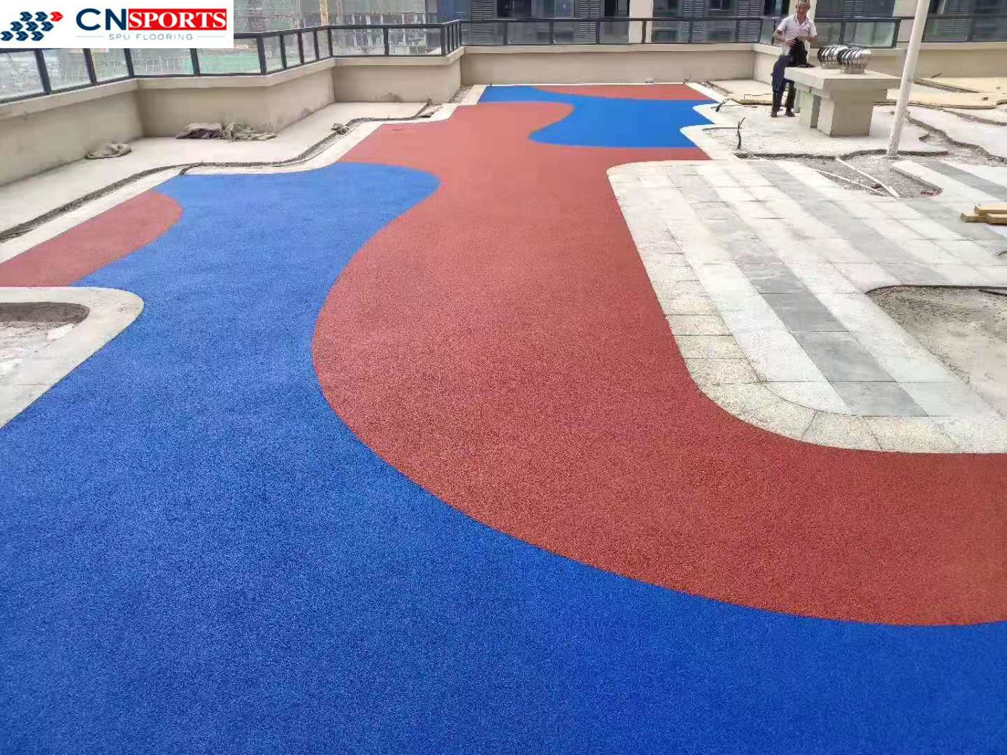 UV Resistance Color Lasting EPDM Rubber Flooring ITF EPDM Floor Tiles