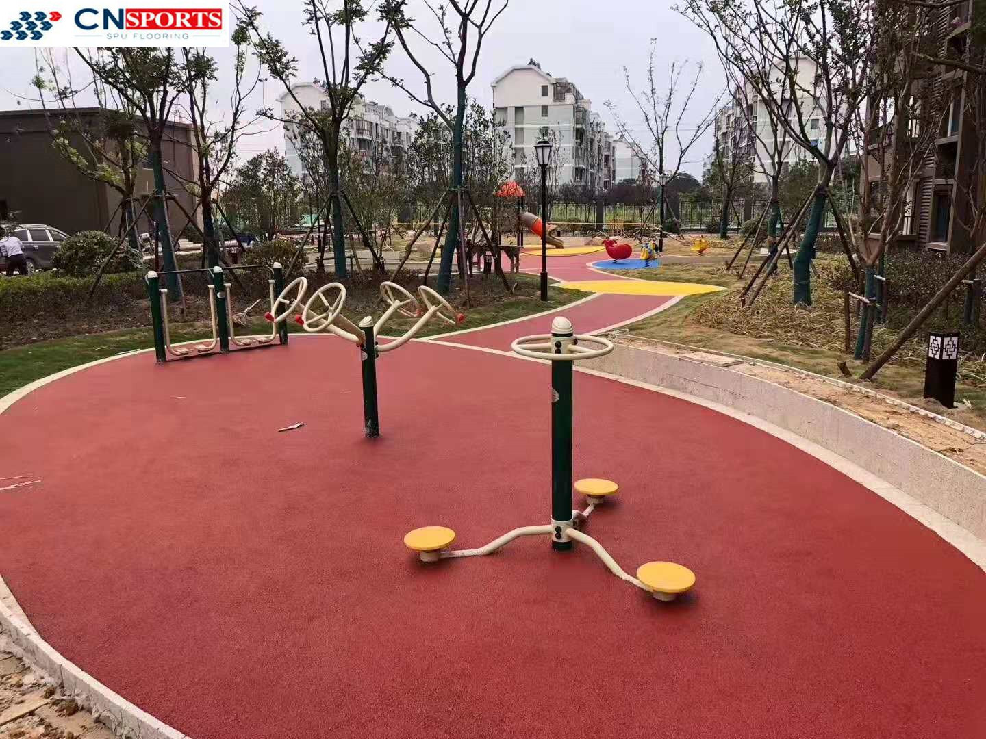 Colorful Playground Walk Path EPDM Rubber Flooring High Elasticity