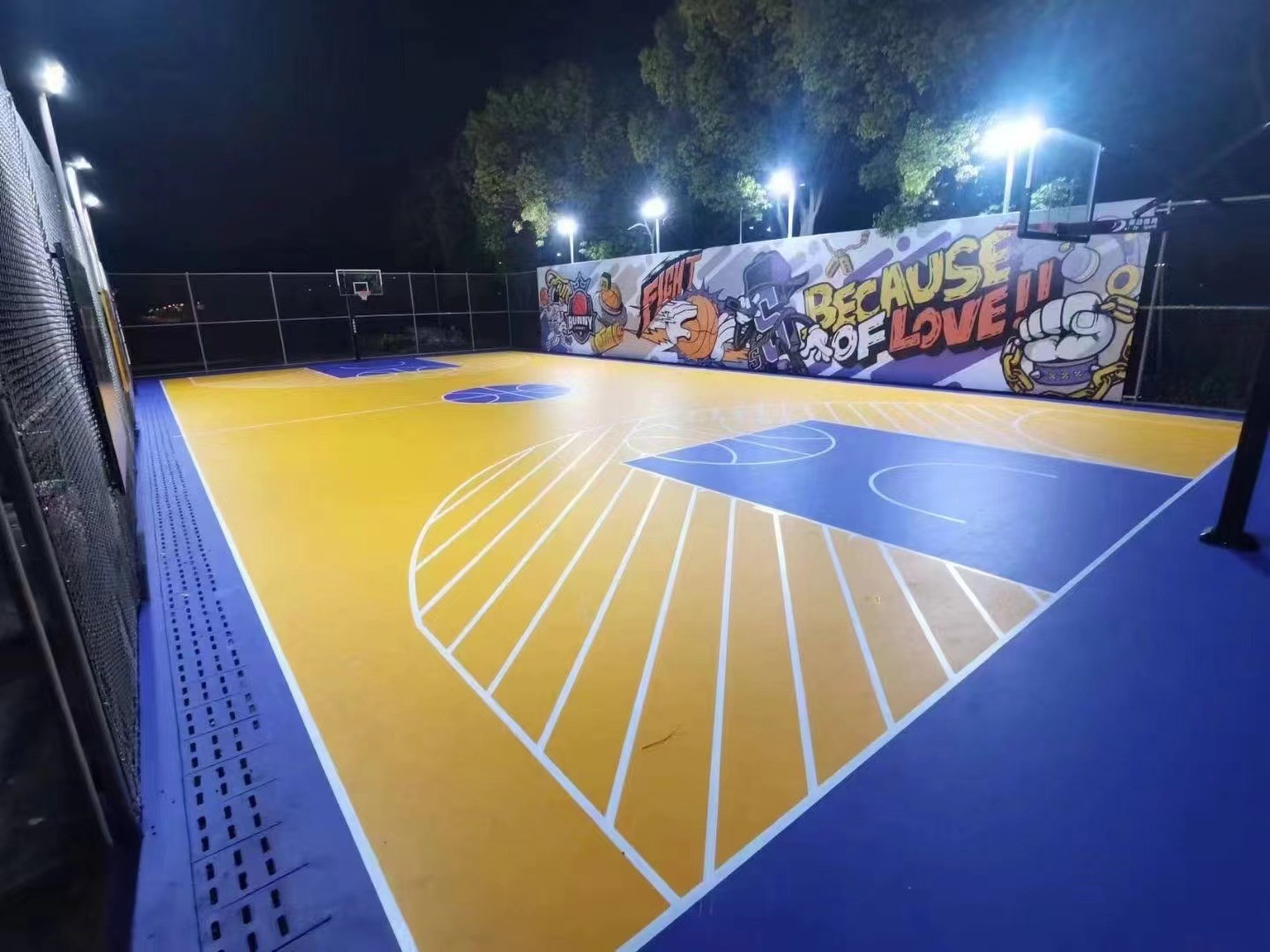 Athletic Court Silicon PU Sports Flooring For Basketball Court And ...