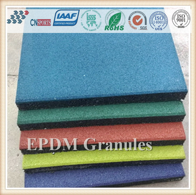 Wet Pour With PU binder Red Color EPDM Rubber Granules
