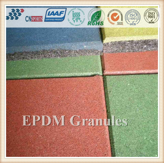 Wet Pour With PU binder Red Color EPDM Rubber Granules
