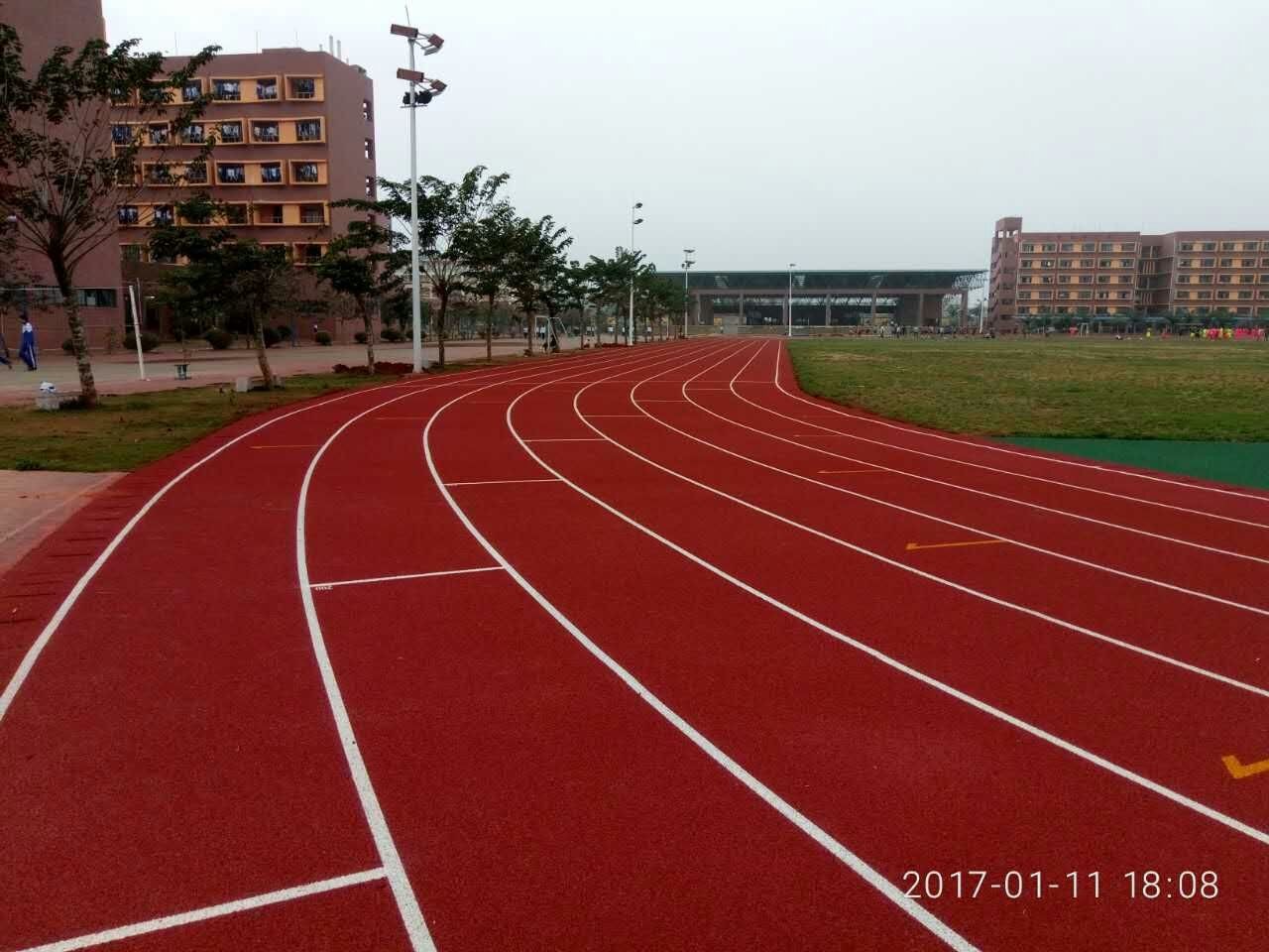 IAAF Synthetic Rubber Running Track Anti Skidding PU Binder and EPDM ...