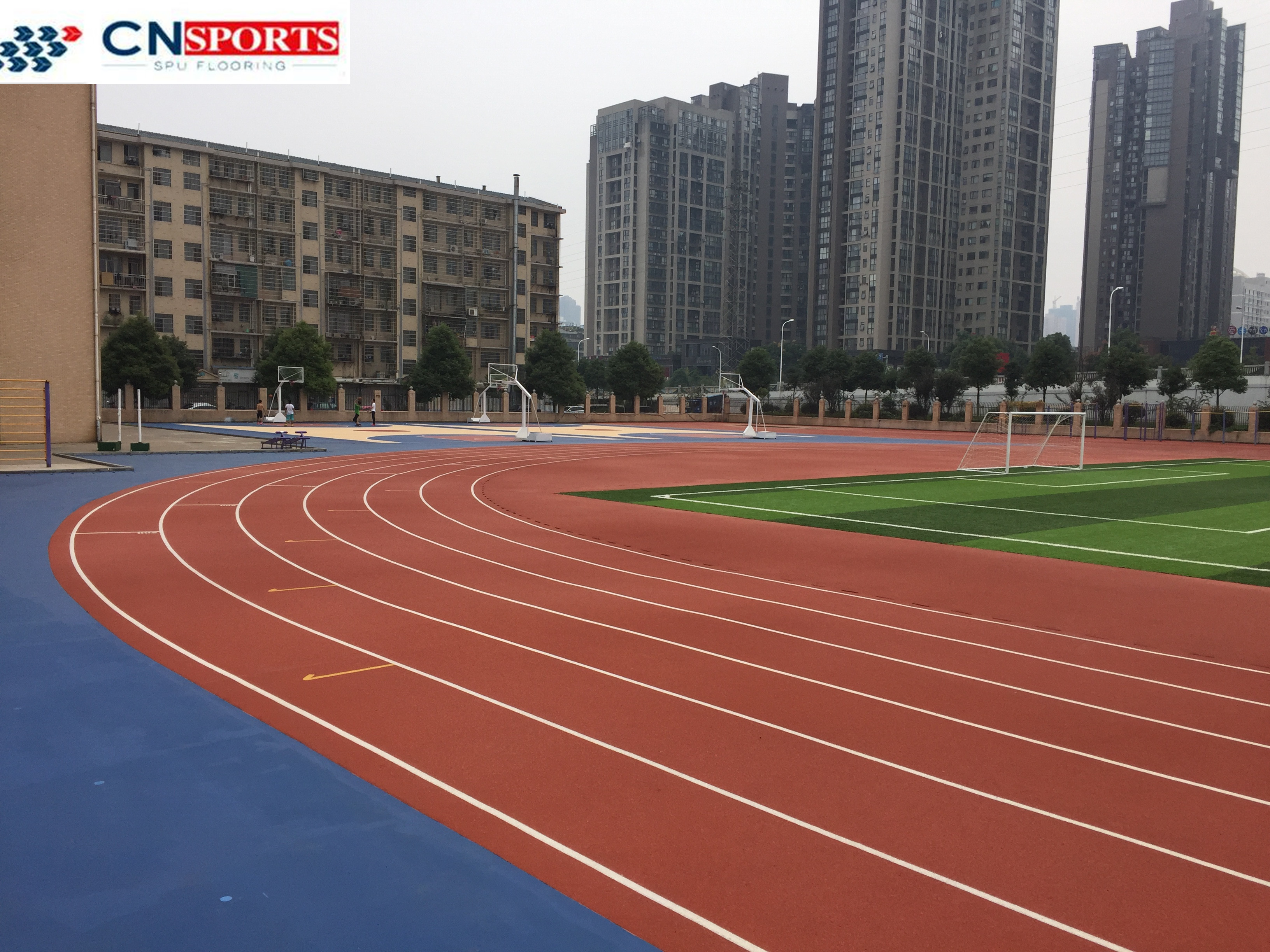 10mm Rubber Running Track Wear Resistance Color EPDM Surface