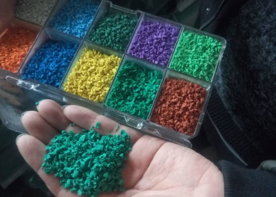 Green Color Competitive Price Atrificial Turf Infilling Epdm Rubber ...