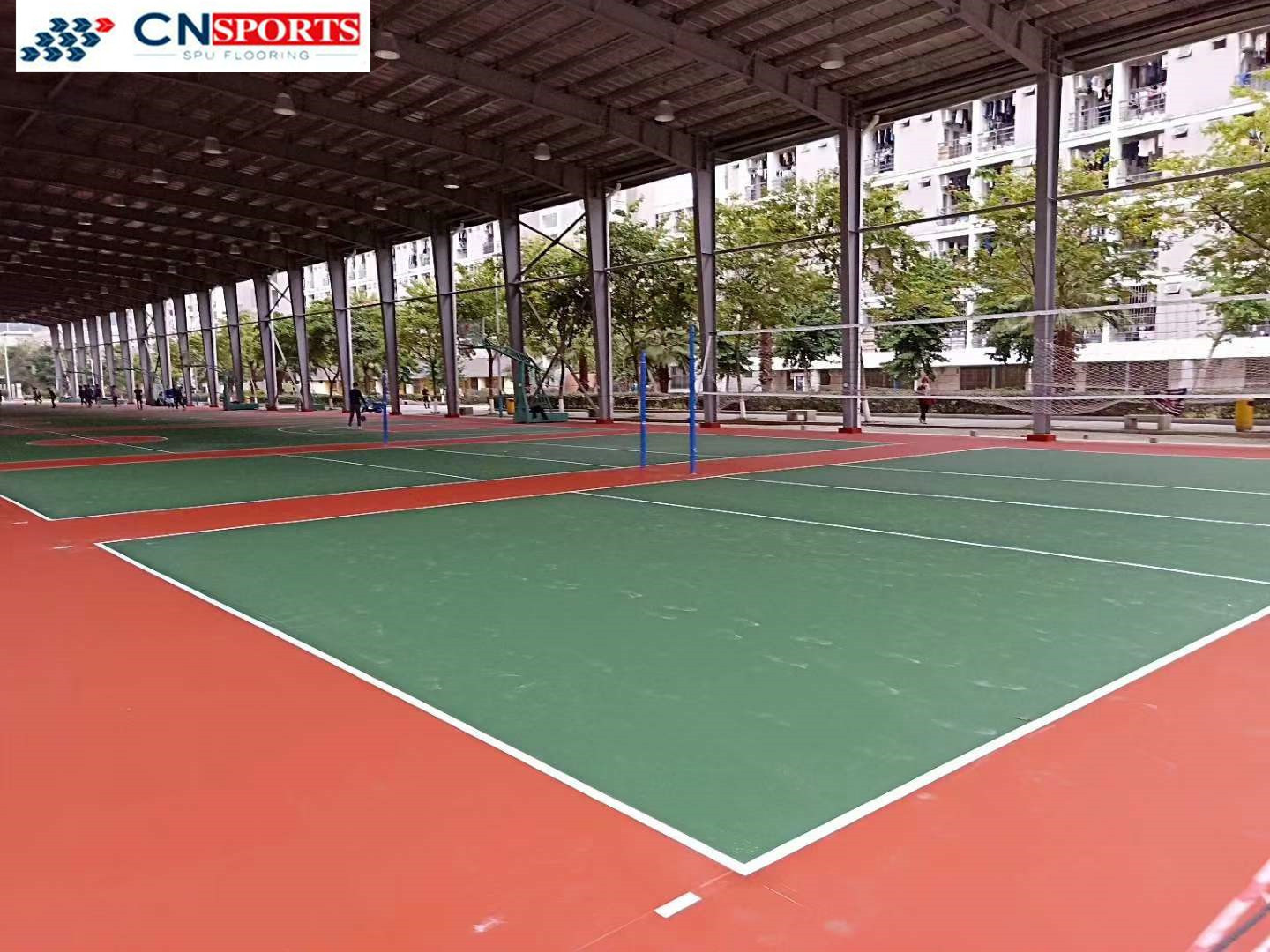 SPU Flooring Painting Liquid Coating Sports Court Flooring For ...